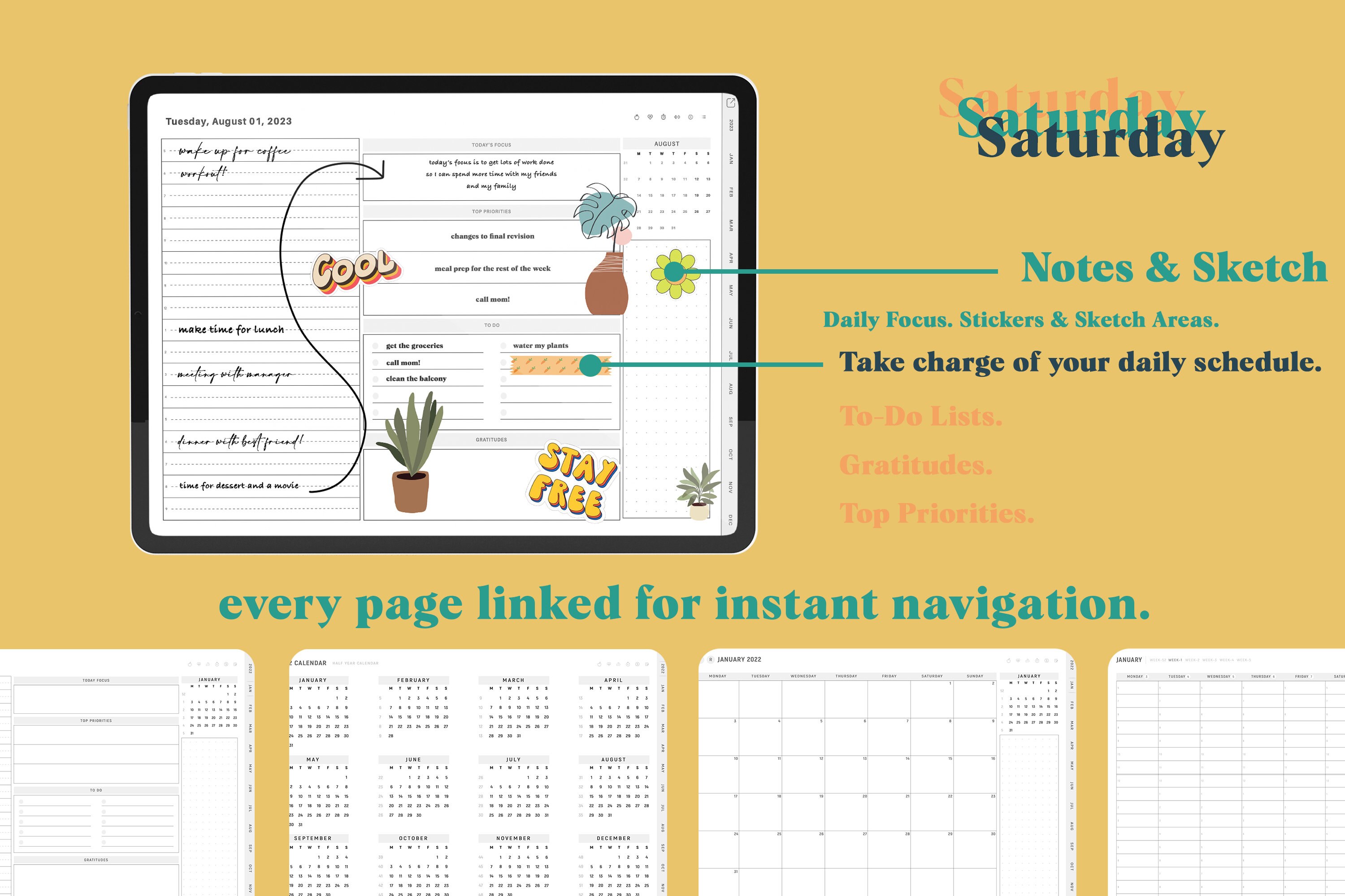 Goodnotes Digital Planner 2022 2023 iPad Windows Samsung - Etsy UK