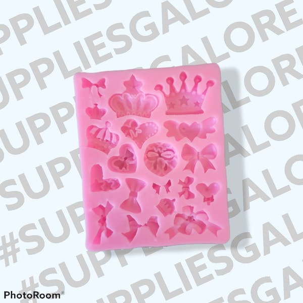 Crown and Bow Silicone Mold - Etsy
