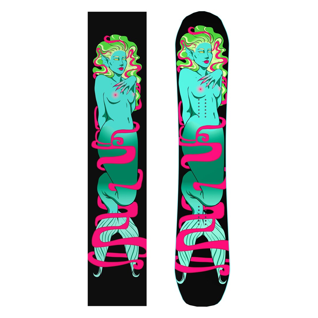 The Siren Vinyl Snowboard Wrap Kit (toxic Sludge) - Etsy
