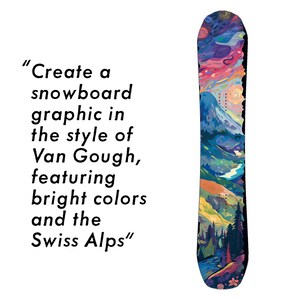 Custom Ai-generated Snowboard Wrap | Design Your Own Vinyl Wrap ...