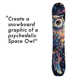 Custom Ai-generated Snowboard Wrap | Design Your Own Vinyl Wrap ...
