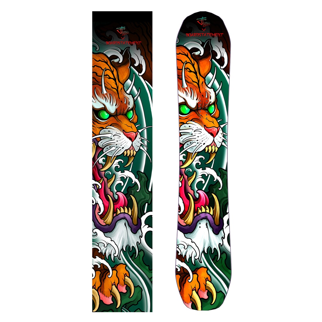 Tiger Vinyl Snowboard Wrap Kit - Etsy