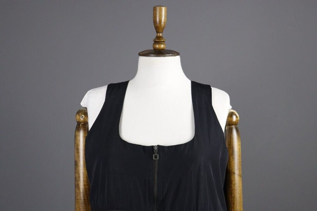 SARAH PACINI Black Designer Full Zip Front Lagenlook Dress Size 3 - Etsy