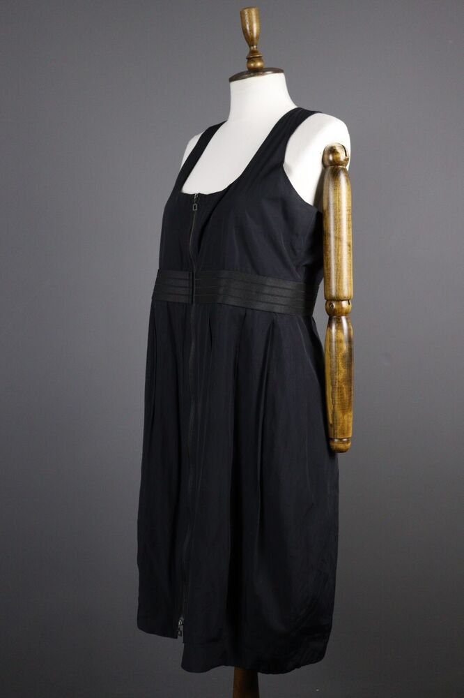 SARAH PACINI Black Designer Full Zip Front Lagenlook Dress Size 3 - Etsy