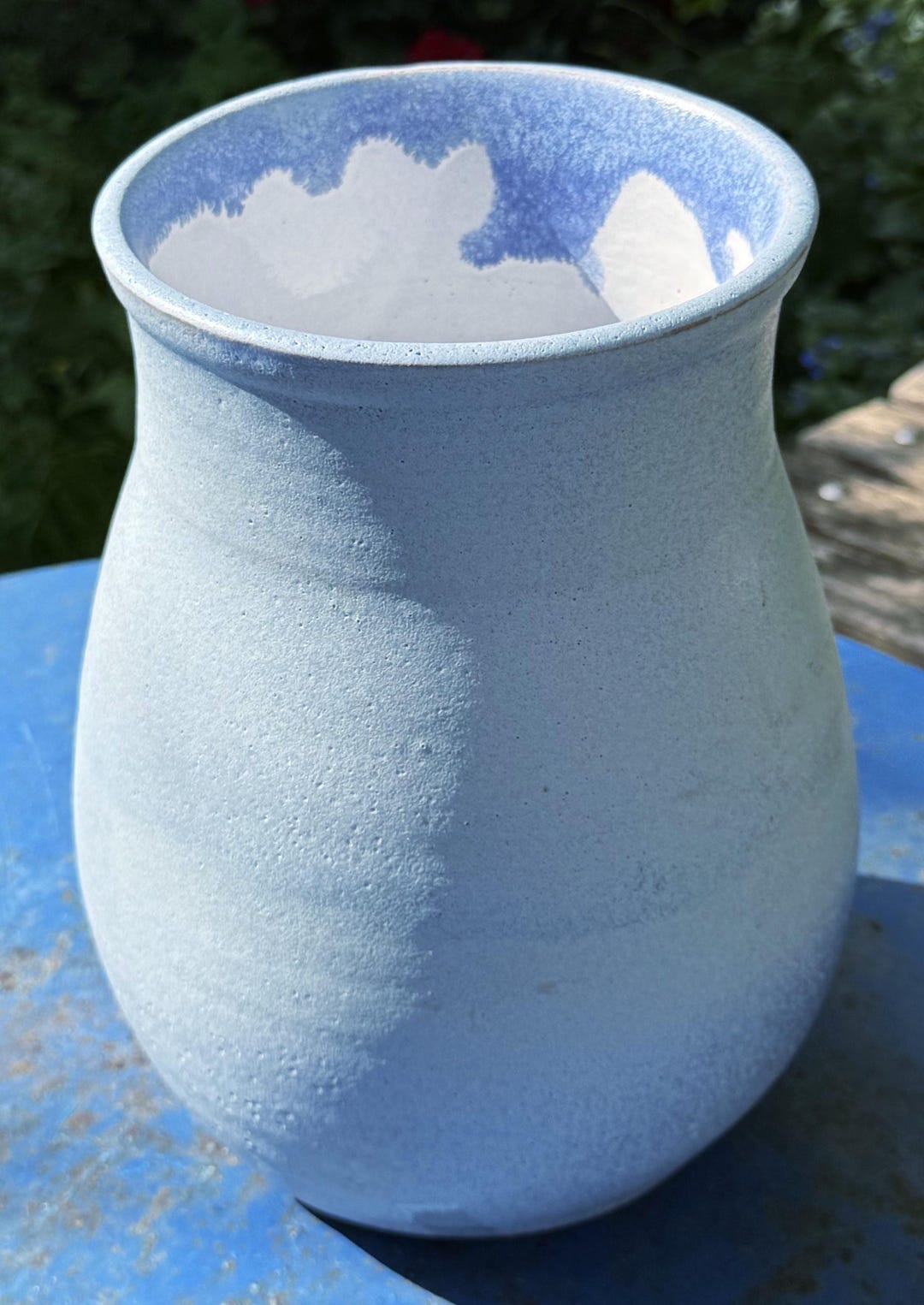 Handmade Light Blue Stoneware Vase, Modern Pottery, 24.5 Cm - Etsy