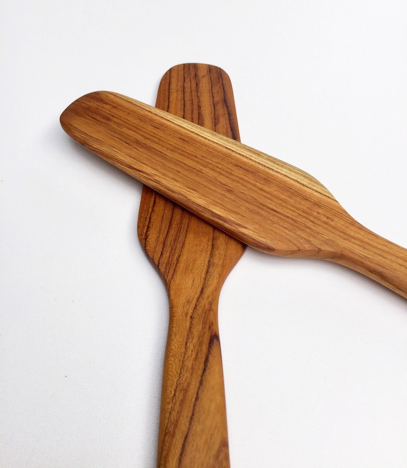 Teak Wood Cooking Paddle 11 Wooden Spurtle Wooden - Etsy