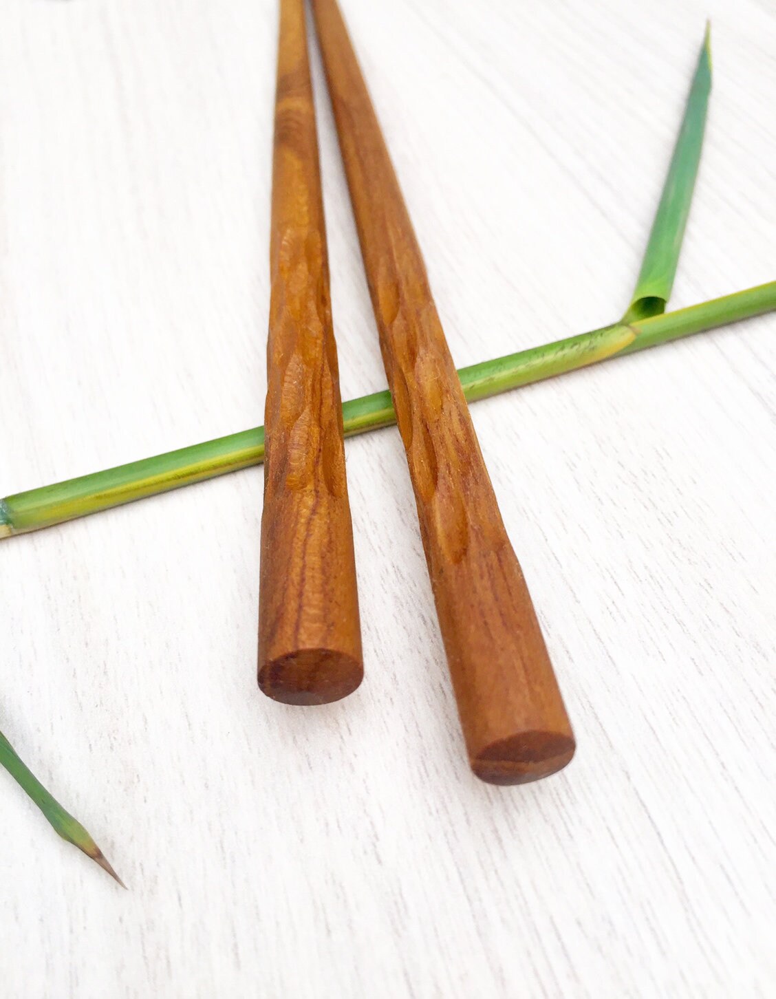 Set of 3-4-5 Pairs of Teak Wood Carved Chopsticks, Handmade Chopsticks ...