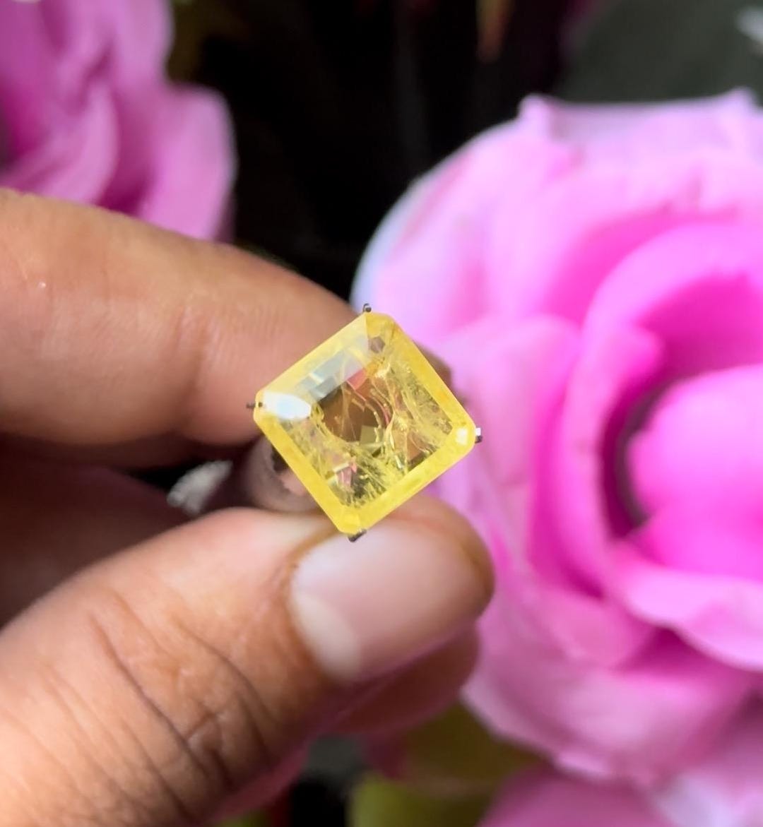 Yellow Sapphire Cut Stone, 10mm Square - Etsy