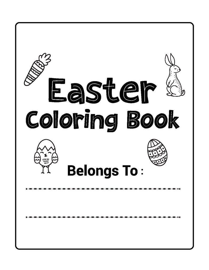 26 Pages, Easter Bunnies and Easter Eggs, Coloring Sheets, Coloring ...