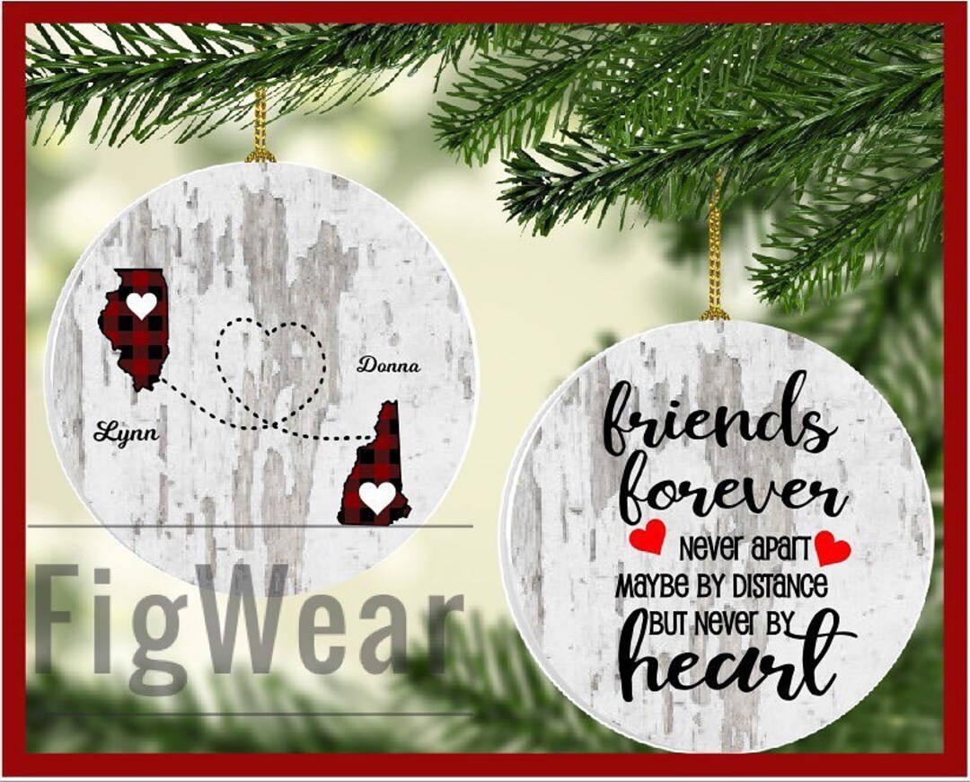 Across the Miles Ornament - Etsy