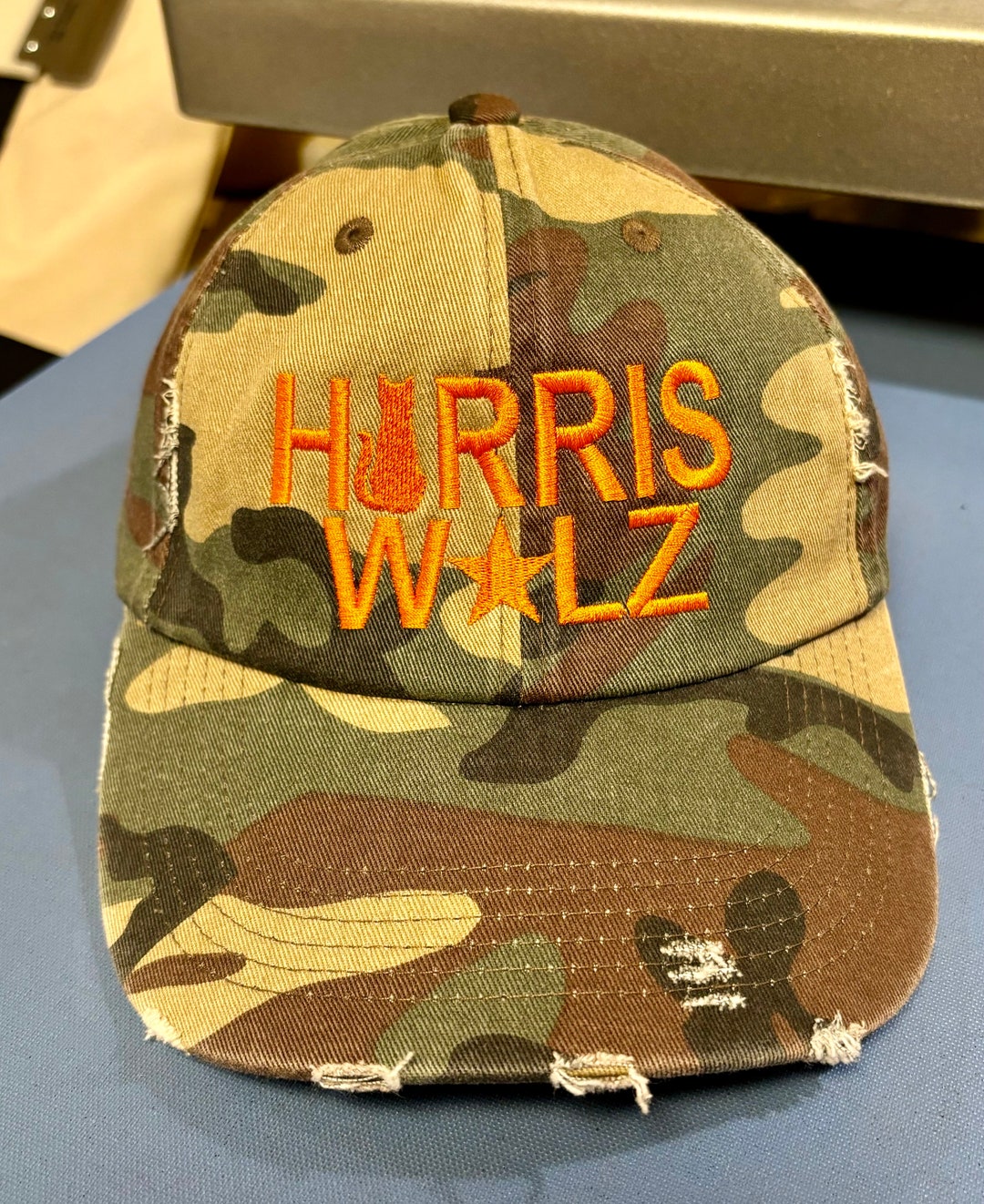 Harris Walz Camo Hat Walz Star Hat, Harris Cat Walz Hat, Harris Walz ...