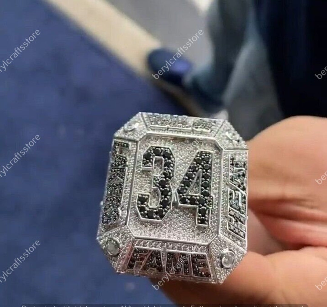 Men's Iced Out Real Moissanite Ring, Rapper Hip Hop Ring, Custom Number ...