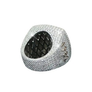Iced Out Moissanite Ring, Hip Hop Rapper Men's Ring, 925 Sterling ...