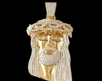 Men's Customize 3D Letter Circle Pendant, VVS Moissanite Charm, Custom ...