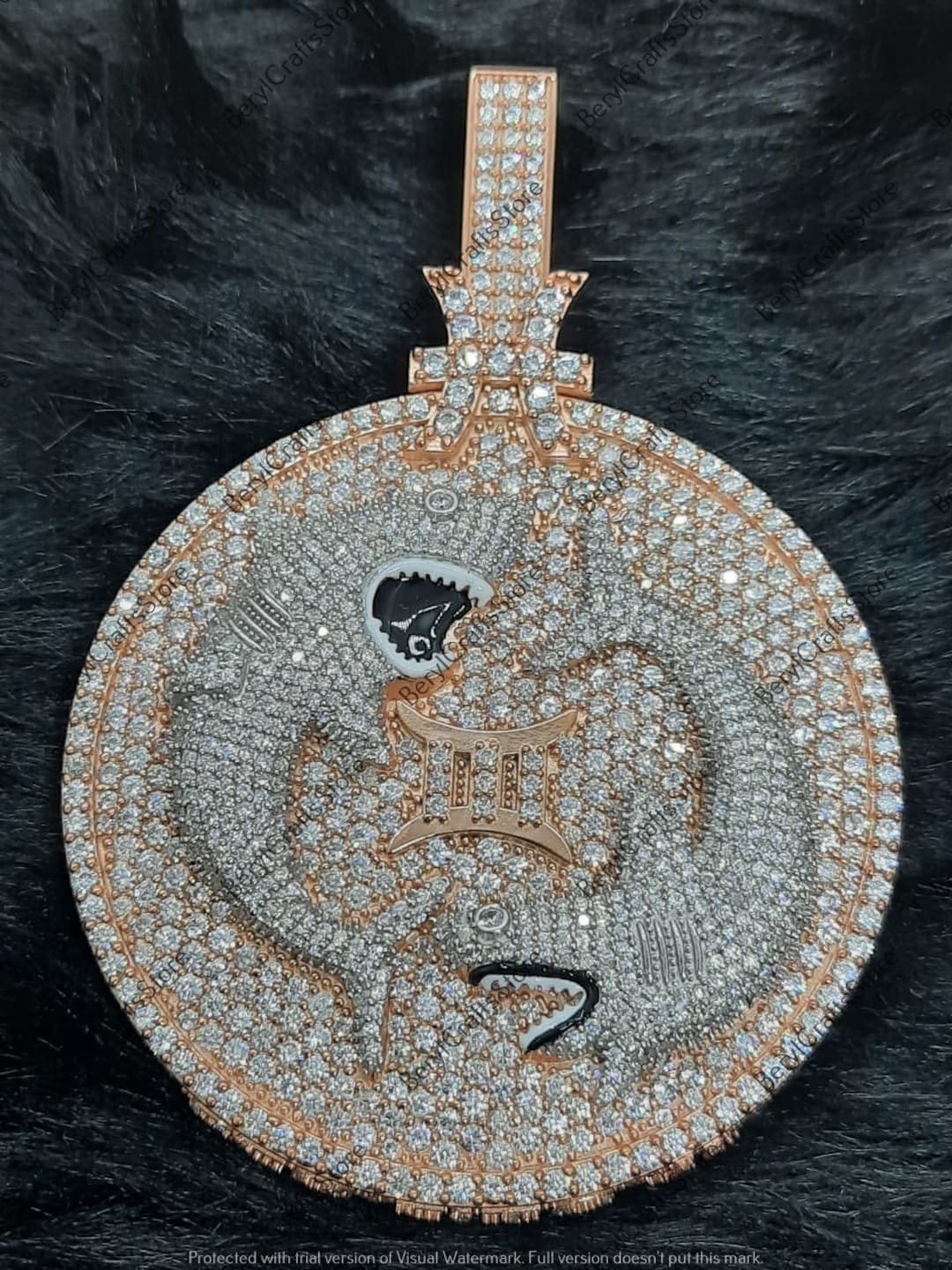 Real Moissanite Pendant, Custom Letter Men's Pendant, Hip Hop Men's ...