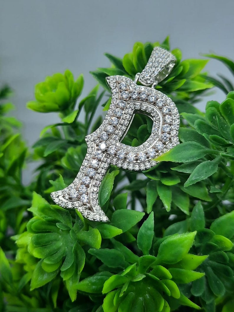 P Latter Men's Pendant / 14K Rose Gold Over Wedding - Etsy