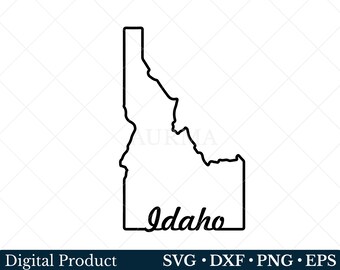 Idaho Map Png - Etsy