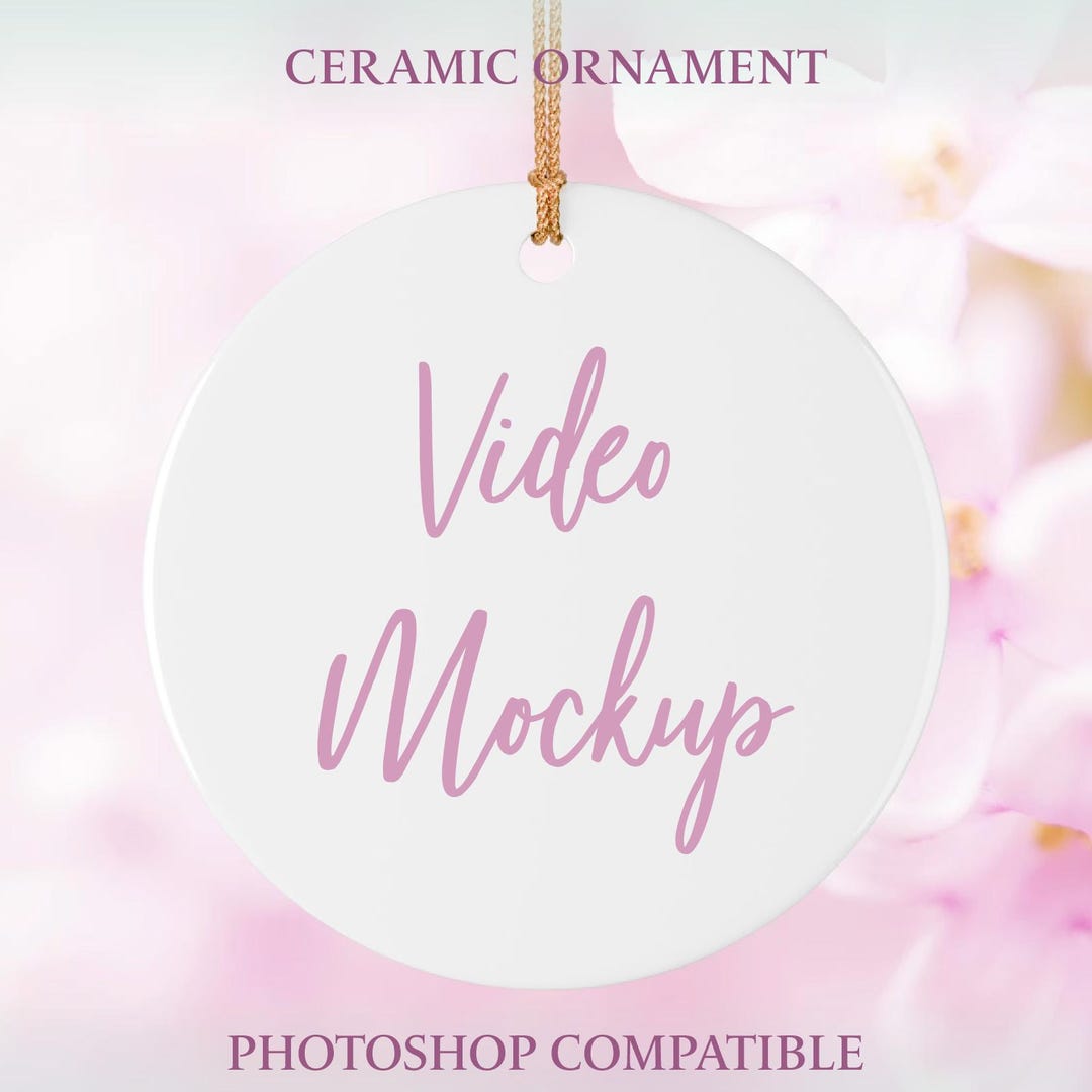 Ornament Mockup Video – Round Ceramic Photoshop PSD With Smart Object ...