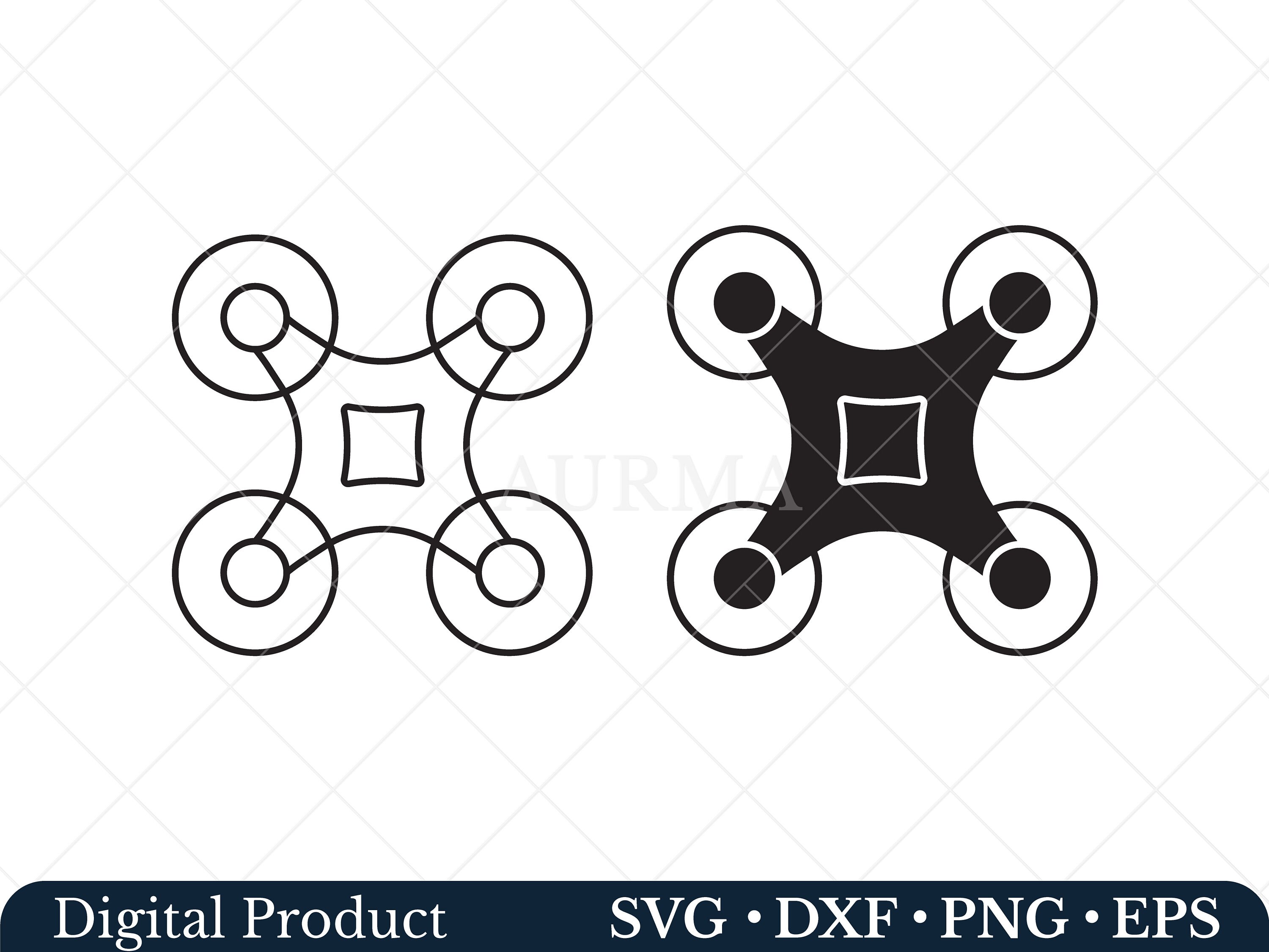 Drone Svg Quadcopter Svg Aircraft Svg Drone Cut File Drone Etsy