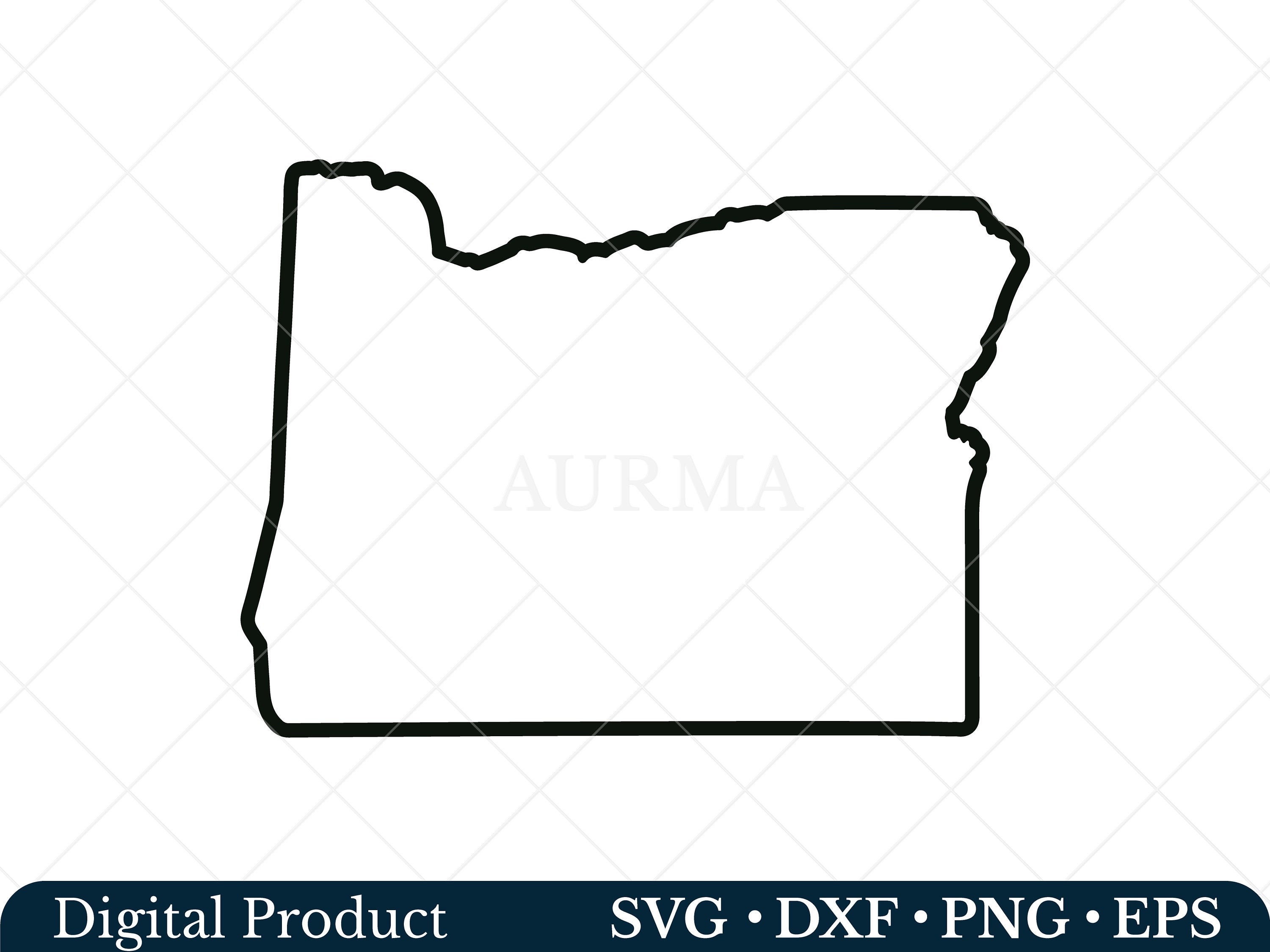 Oregon State Svg Oregon Png Outline Oregon Map Patriotic - Etsy