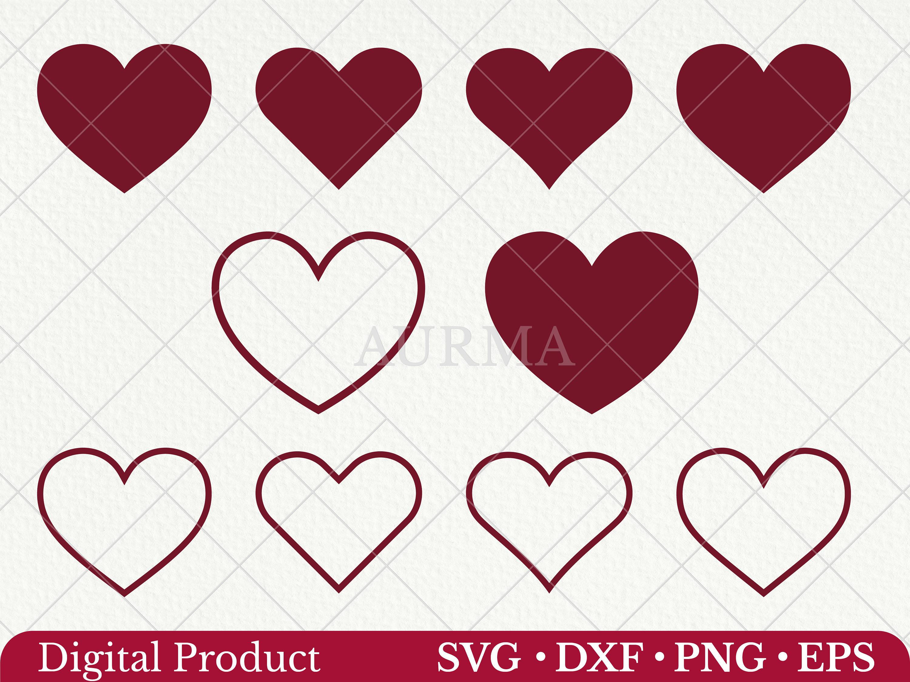 Plotterdatei Herz Herz Silhouette svg Herz svg Valentinstag - Etsy.de