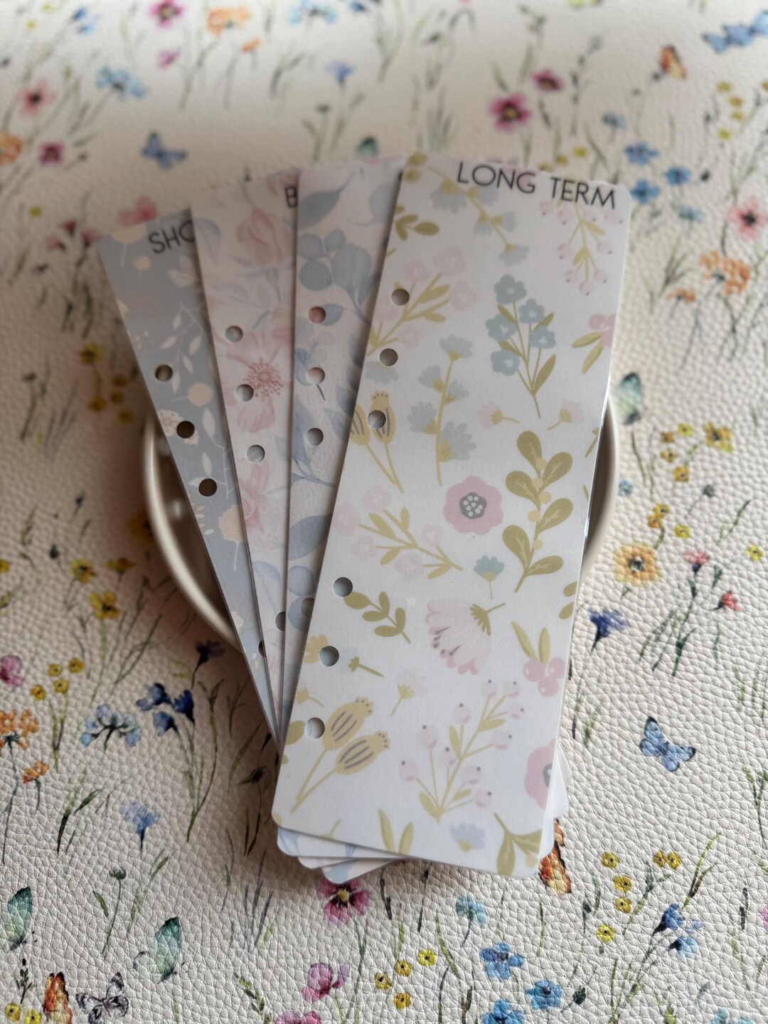 A6 Binder Bookmark | Floral | Laminated and Hole Punched - Etsy