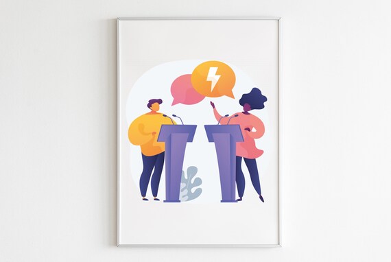 Debate Poster Debate Gift Ideas Debate Present Debate Wall | Etsy