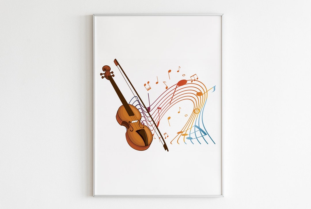 Violin Poster, Violin Gift Ideas, Violin Present, Violin Wall Art Decor ...