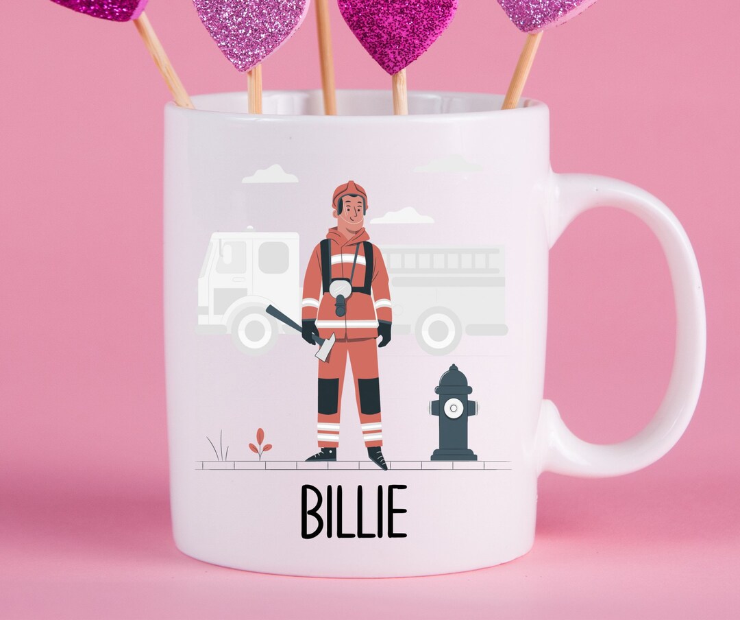 Personalized Fireman Mug, Fireman Gift, Best Fireman Mug, Gift Ideas ...
