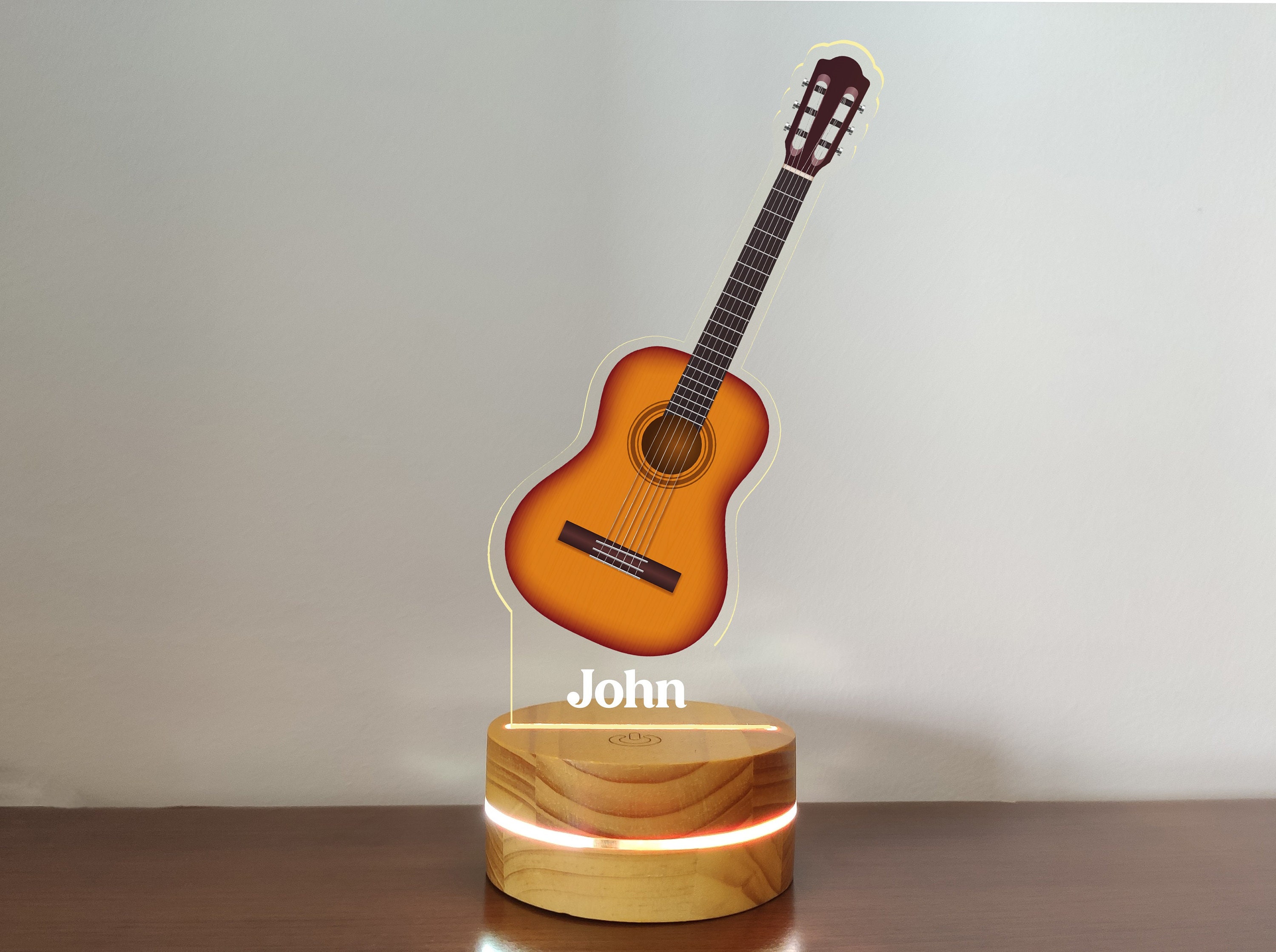 Personalized 3d Led Guitar Lamp, Guitar Gift, Guitar Night Light ...