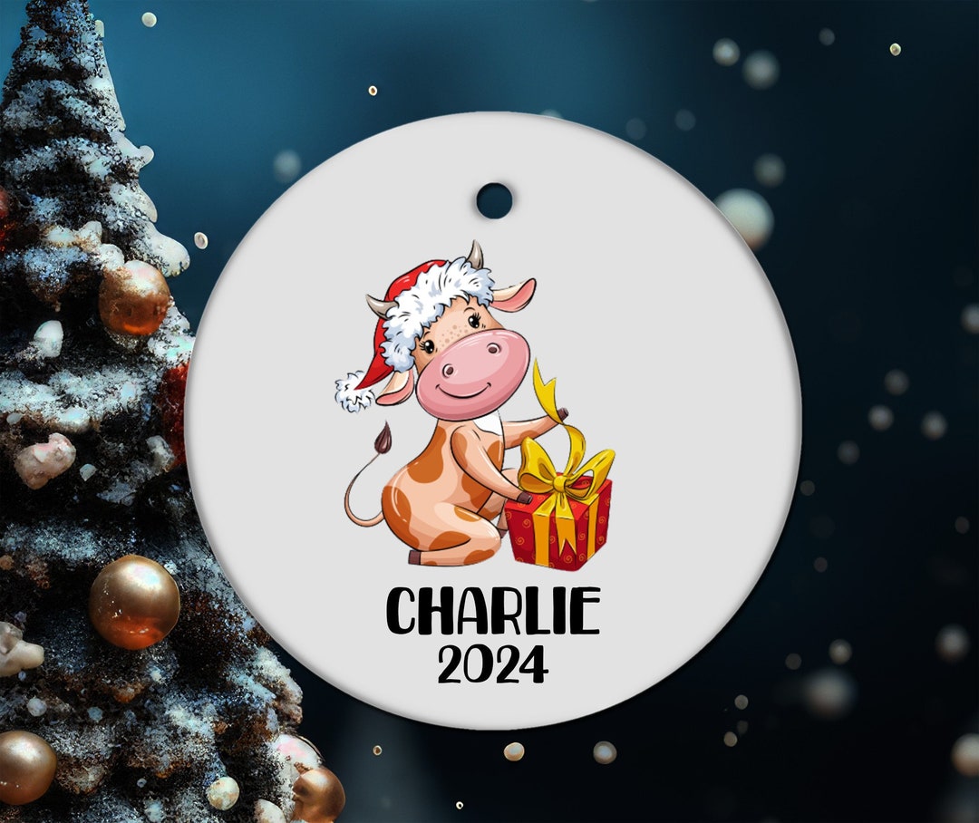 Cow Ornament, Cow Gift, Cow Present, Christmas Tree Ornament ...