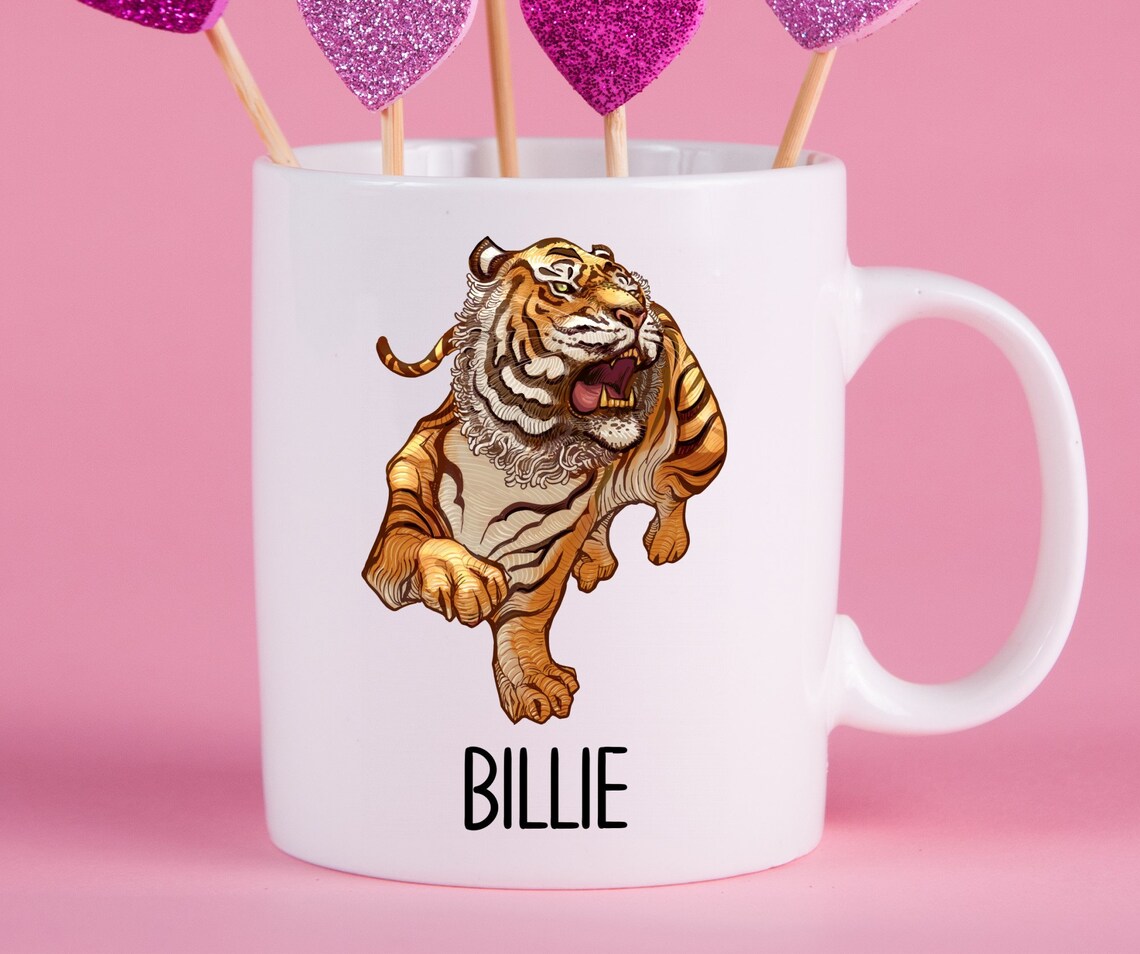Personalized Tiger Mug, Tiger Gift Ideas, Tiger Cup, Gifts for Tiger ...