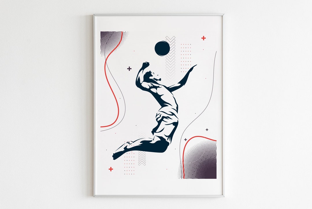 Volleyball Poster, Volleyball Gift Ideas, Volleyball Present ...