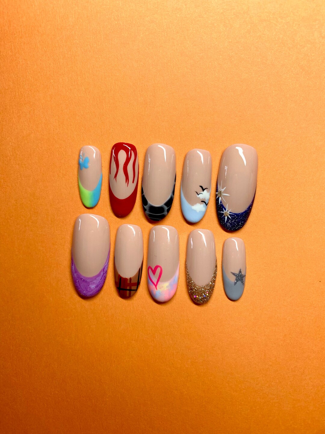 Taylor Swift French Tip Press on Nails - Etsy