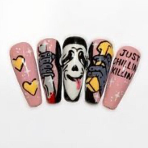 Scream Movie Halloween Press on Nails Set - Etsy