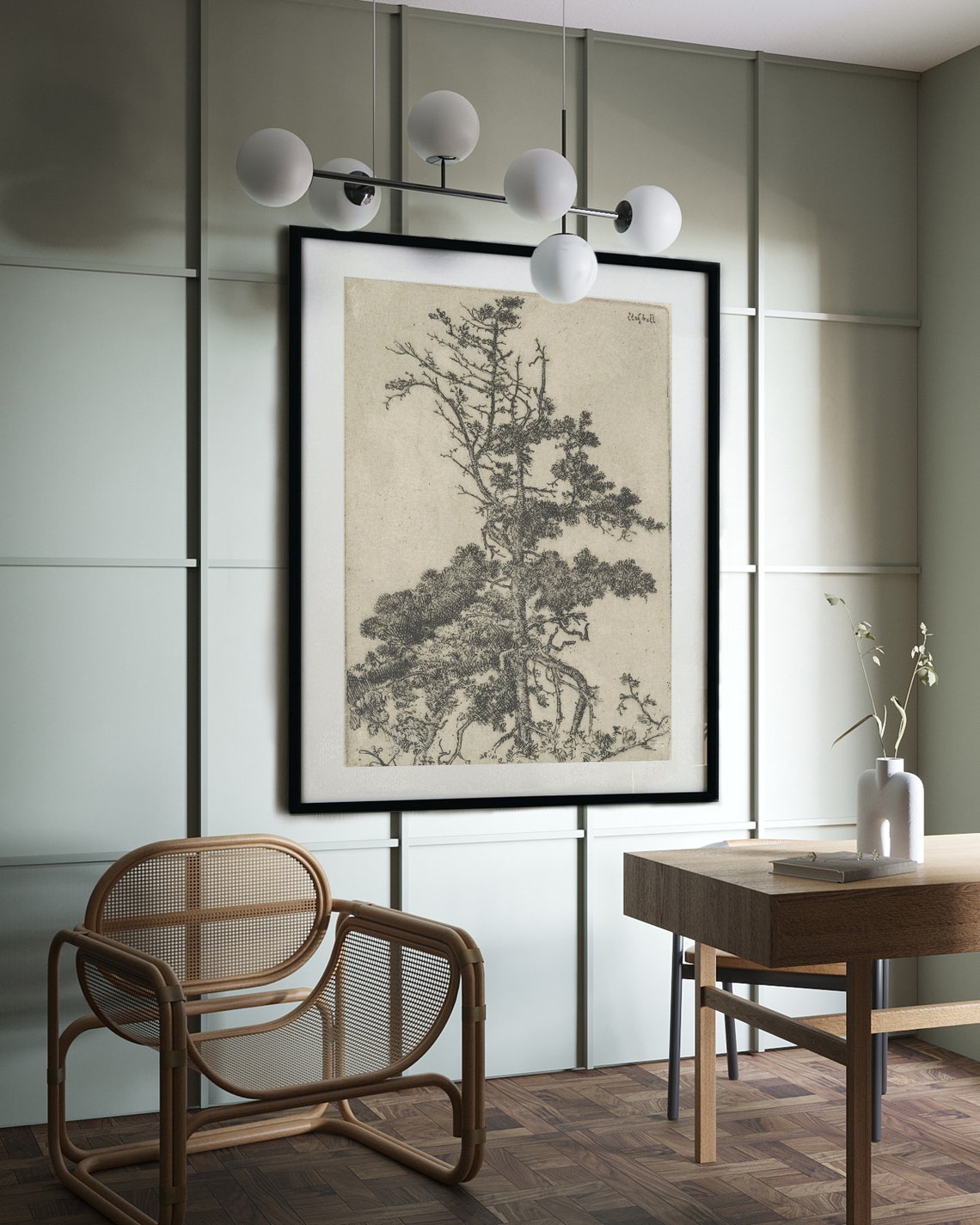 Tree Top Fine Art Etching Print, Printable Art Download, Downloadable ...