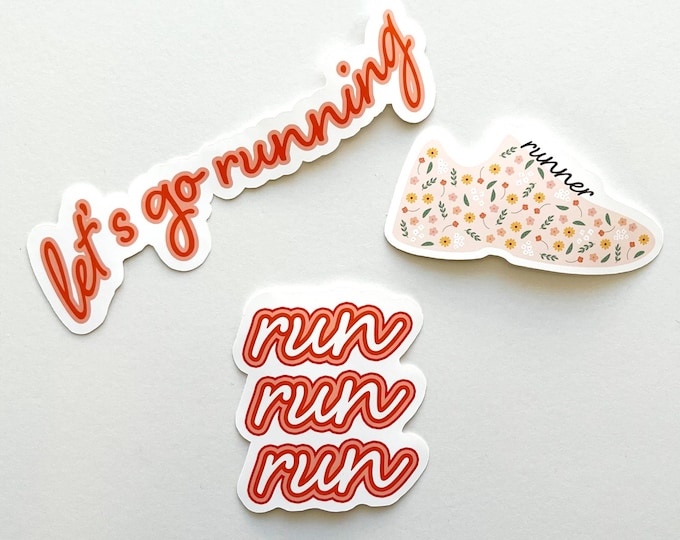 Runner Sticker Pack, Running Stickers, Runner Gift, Run Stickers, Cross ...