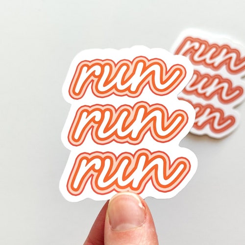 Runner Shoe Sticker Runner Stickers Gifts for Runners Cross - Etsy