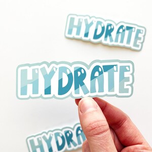 Hydrate Sticker Drink Water Sticker Runner Stickers Workout - Etsy