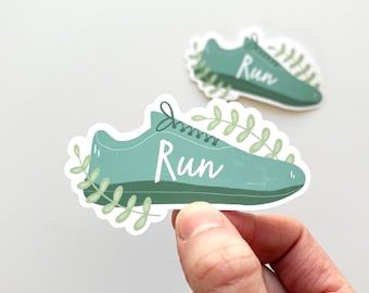 Runner Shoe Sticker Runner Stickers Gifts for Runners Cross | Etsy