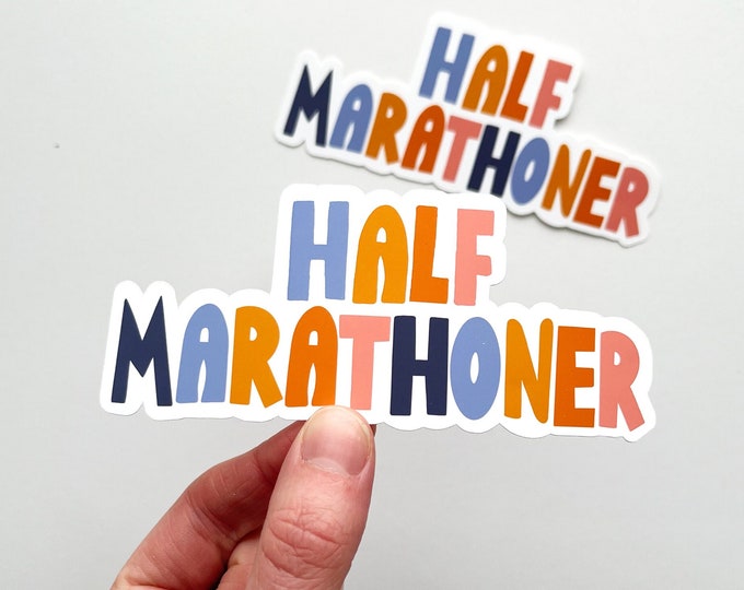 Half Marathoner Sticker, Marathon Runner, Marathon Gift, Runner ...
