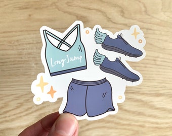 Long Jump Stickers - Etsy