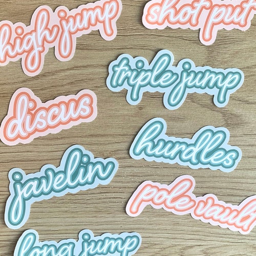 Track Sticker Pack Track and Field Stickers - Etsy