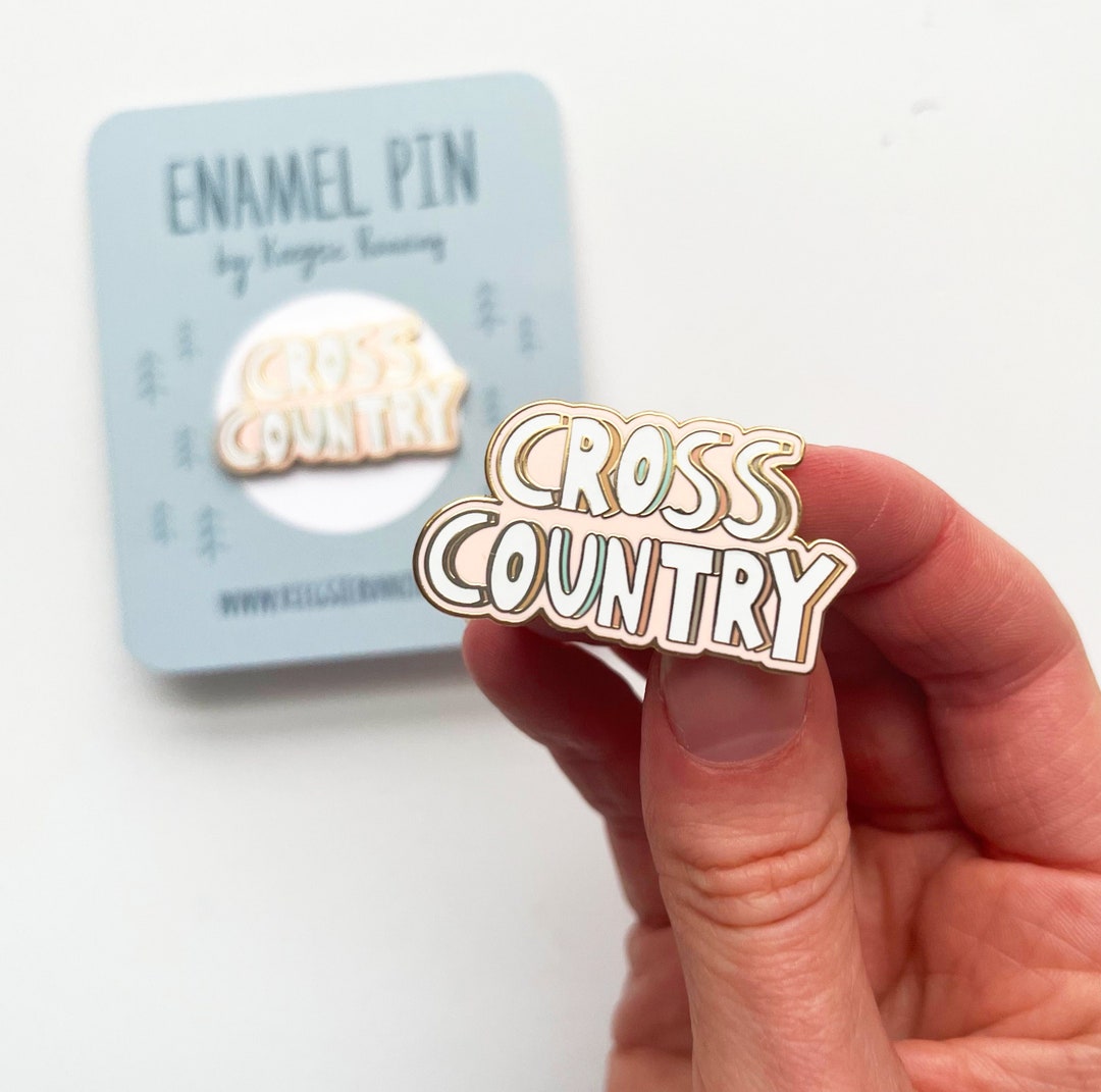 Cross Country Enamel Pin, XC Runner Gift, Run, Long Distance Runner ...