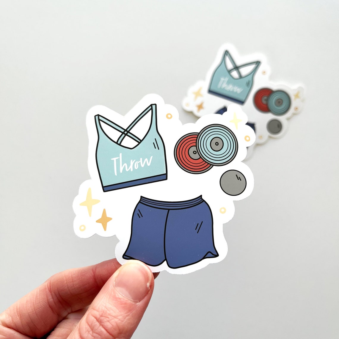 Thrower Sticker Shot Put Sticker Discus Sticker Track and - Etsy