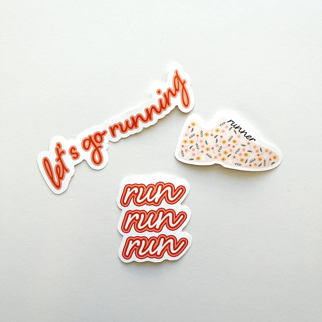 Runner Sticker Pack, Running Stickers, Runner Gift, Run Stickers, Cross ...