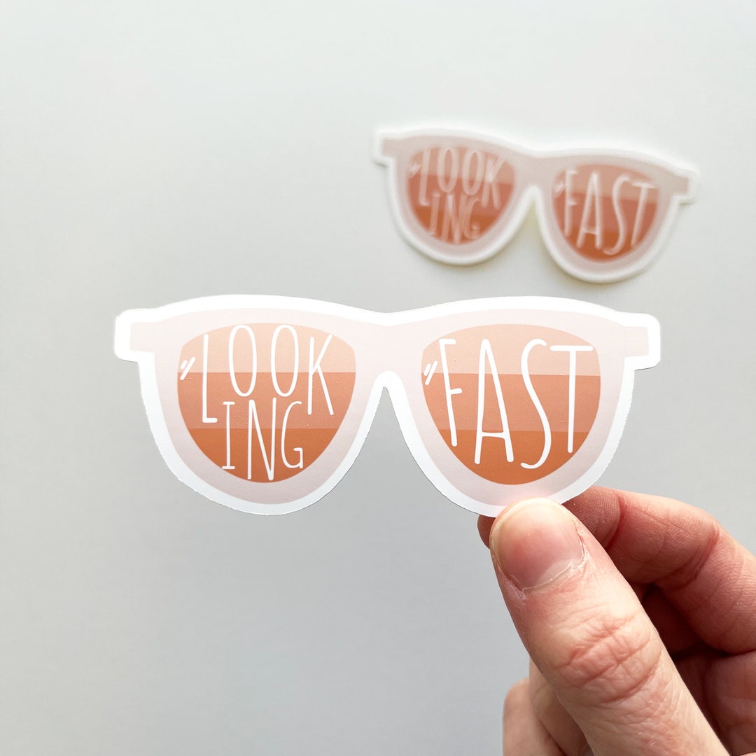 Looking Fast Sticker, Runner Stickers, Running Sticker, Sunglasses ...