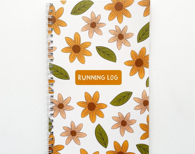 Sunflower Running Log, Running Logs, Runner Gifts, Runner Birthday ...