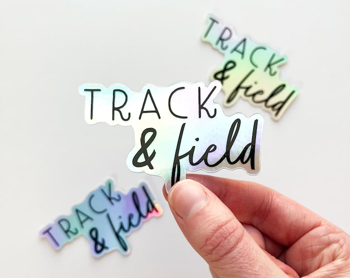 Holographic Track and Field Sticker Track Stickers Runner - Etsy