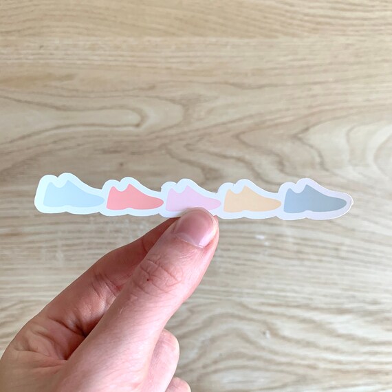 Pastel Running Shoe Sticker Track and Field Sticker Track | Etsy